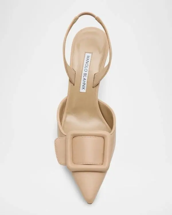 Manolo Blahnik Maysli Pumps - Beige