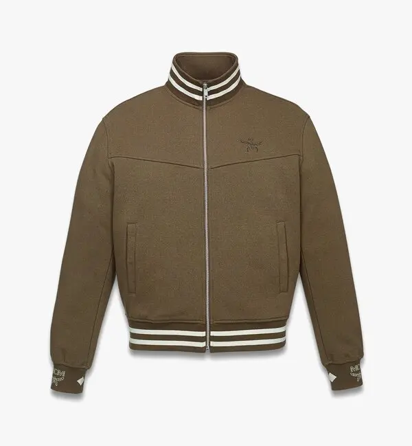 Mcm Essential Logo Ponte Track Jacket - Khaki
