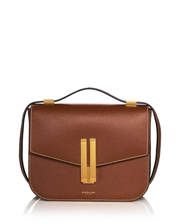 DEMELLIER Leather Crossbody Bag - Tan