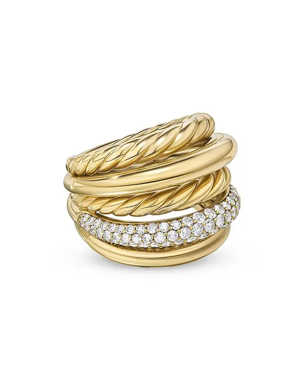 David Yurman Dy Mercer Multi Row Ring - Gold