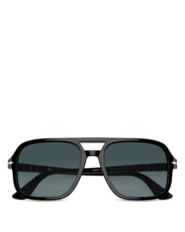 Persol Aviator Sunglasses - Black/blue Polarized Gradient