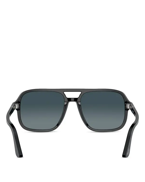 Persol Aviator Sunglasses - Black/blue Polarized Gradient