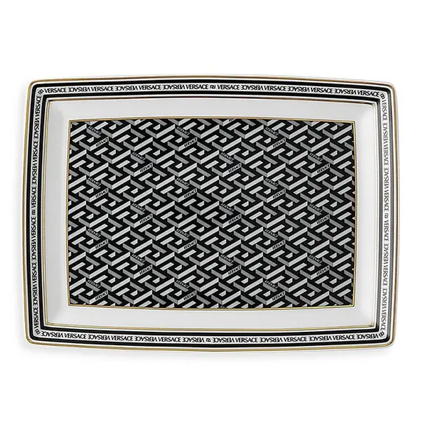 Versace La Greca Signature Letter Tray - Black