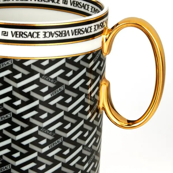 Versace La Greca Signature Salad Plate - Black