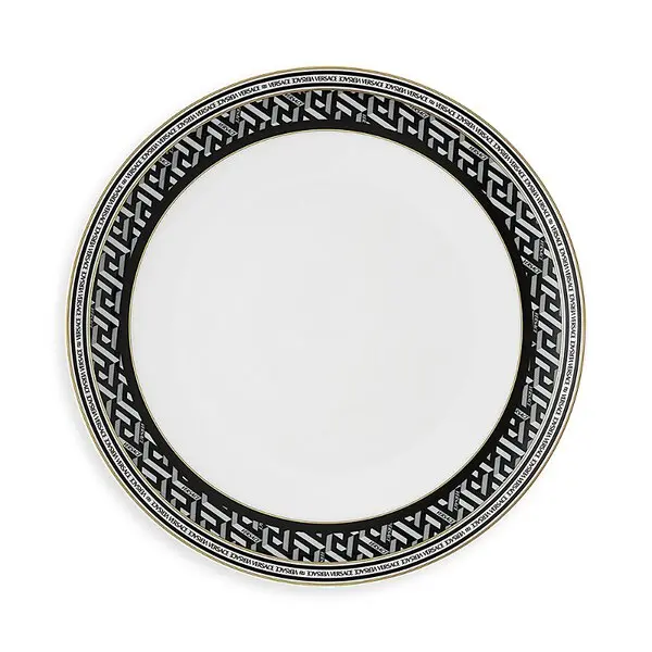 Versace La Greca Signature Dinner Plate - Black