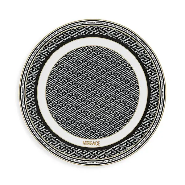 Versace La Greca Signature Service Plate - Black