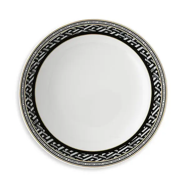 Versace La Greca Signature Soup Plate - Black