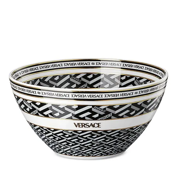 Versace La Greca Signature Bowl - Black