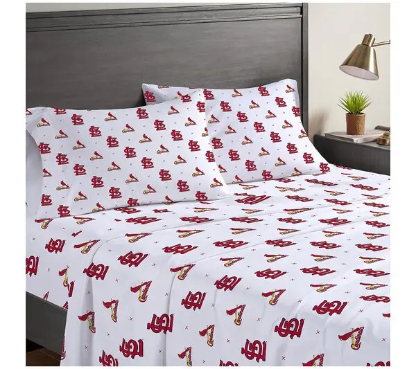 PEGASUS SPORTS Mlb Small X Queen Sheet Set - One-color