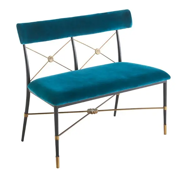 Jonathan Adler Rider Dining Bench - Blue