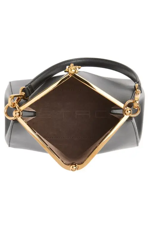 Etro Small Vela Leather Shoulder Bag - Black