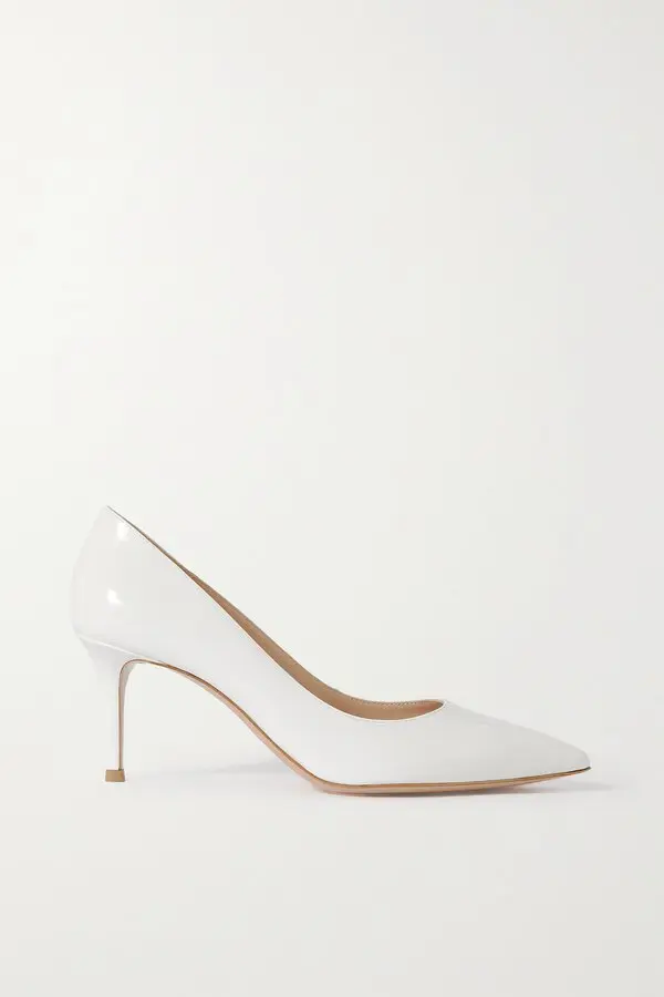 GIANVITO ROSSI 70 Patent-leather Pumps - White
