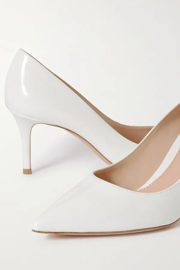 GIANVITO ROSSI 70 Patent-leather Pumps - White