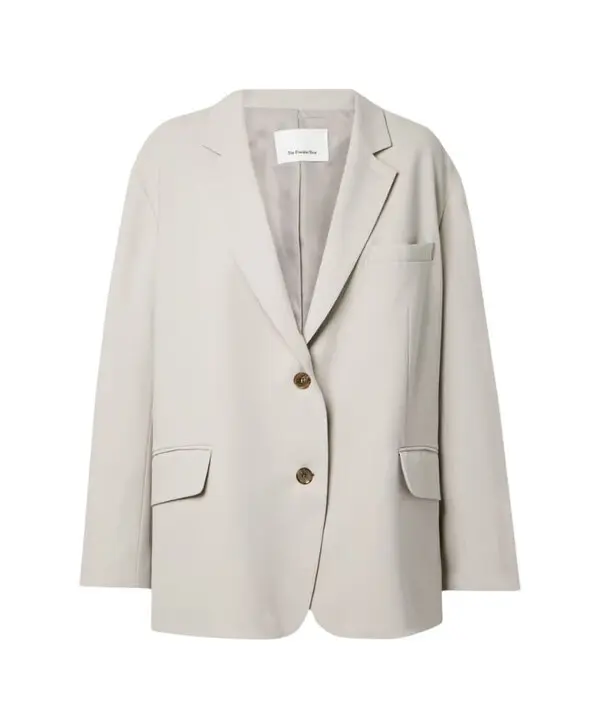 THE FRANKIE SHOP Bea Oversized Cady Blazer - Gray