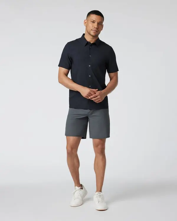 Vuori Short Sleeve Manhattan Button Down - Black