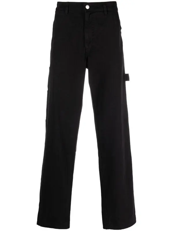 AWAKE NY Logo-embroidered Straight-leg Jeans