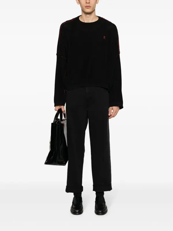 AWAKE NY Logo-embroidered Straight-leg Jeans