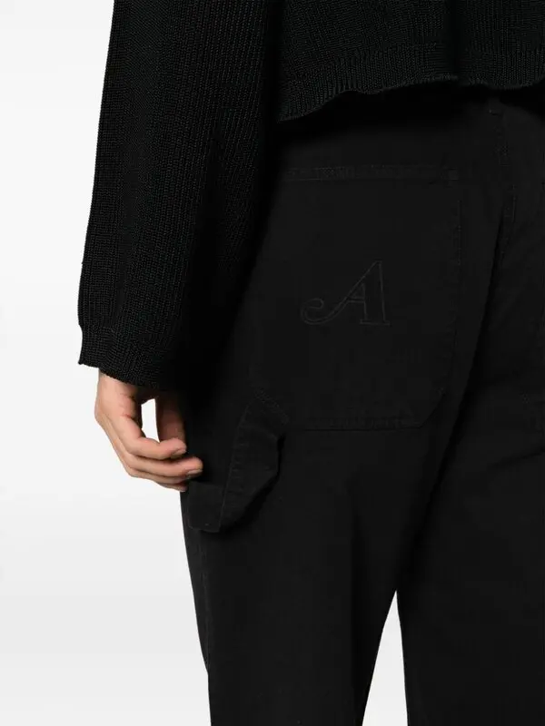 AWAKE NY Logo-embroidered Straight-leg Jeans