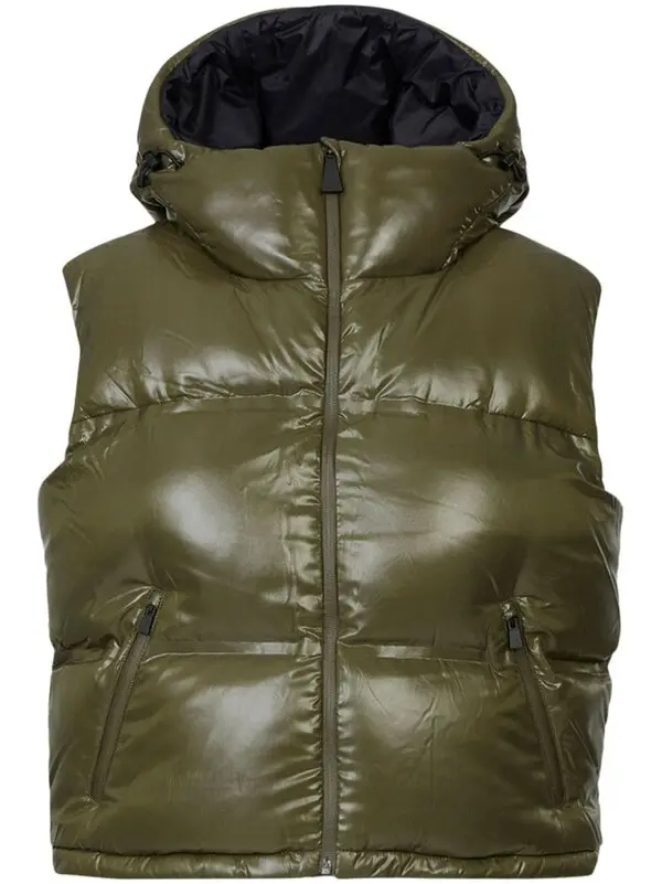 Aztech Mountain Snowbird Padded Hooded Vest - Green