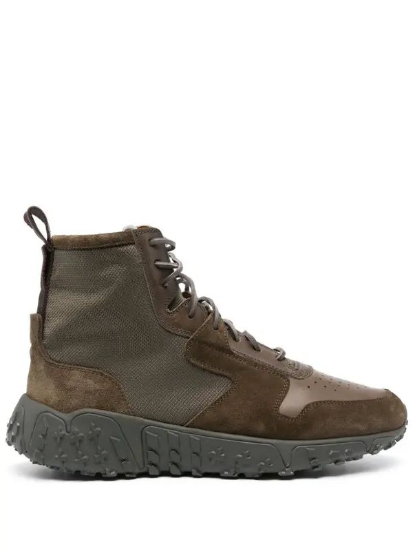 BUTTERO® Vinci Panelled Suede Sneakers - Green