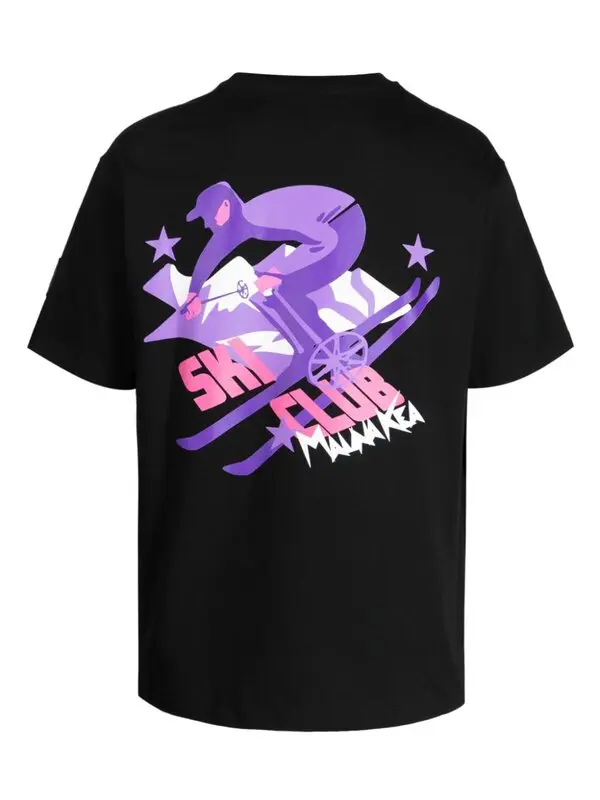 MAUNA KEA Ski Club Cotton T-shirt - Black