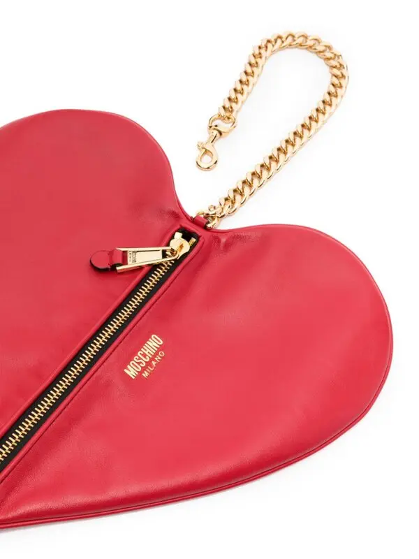 Moschino Asymmetric Leather Shoulder Bag