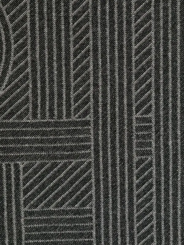 TOTEME Monogram-jacquard Striped Fringed Scarf - Black