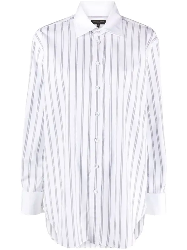 Rag & Bone Diana Striped Shirt - White