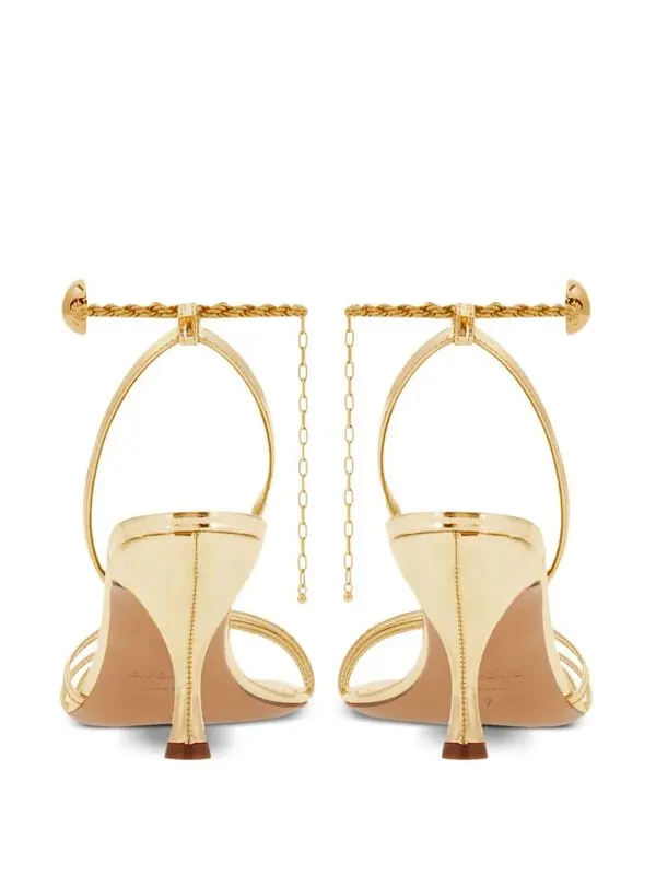 FERRAGAMO 70mm Ankle-chain Sandals - Gold