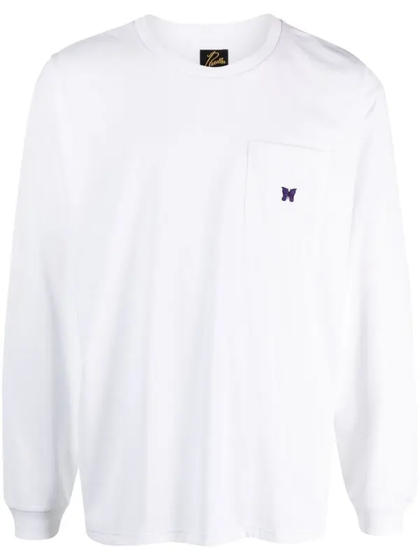 Needles Logo-appliqué Long-sleeve T-shirt - White