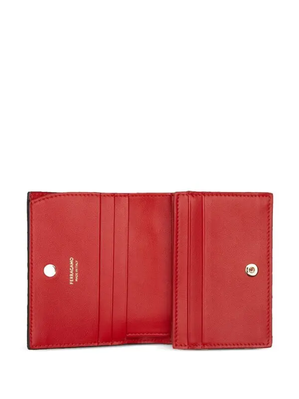 FERRAGAMO Gancini Logo-plaque Leather Wallet - Black