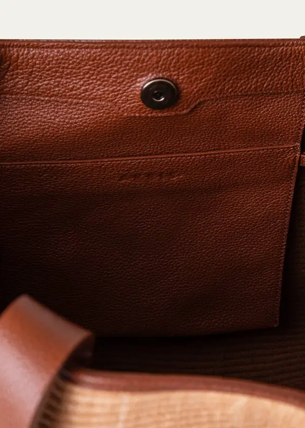 Akris Alexa Medium Raffia Tote Bag
