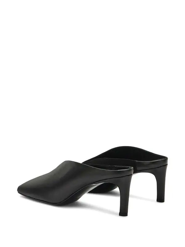 JIL SANDER Square-toe Leather Mules - Black