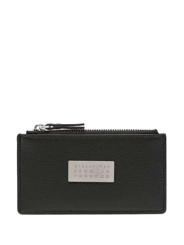 MAISON MARGIELA Logo-plaque Leather Wallet - Black