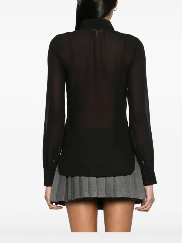 GANNI Ruffled Chiffon Shirt