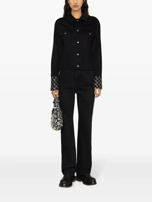 Alexander Wang Rhinestone-logo Denim Jacket