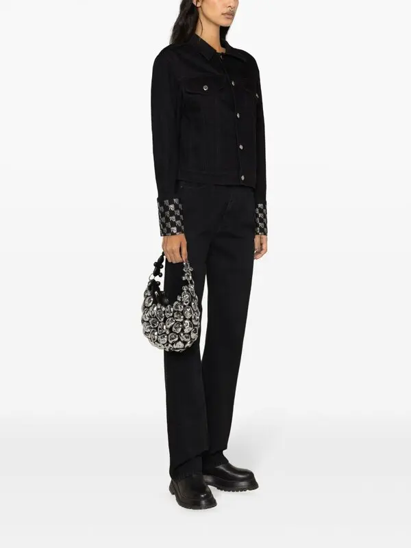 Alexander Wang Rhinestone-logo Denim Jacket