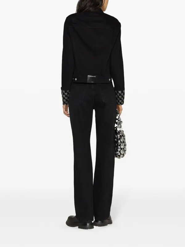 Alexander Wang Rhinestone-logo Denim Jacket