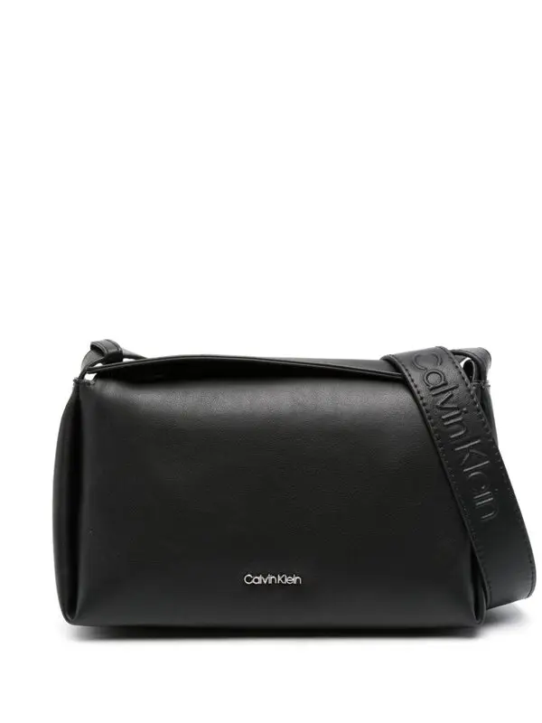 Calvin Klein Embossed Shoulder Bag - Black