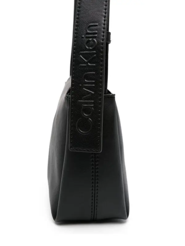 Calvin Klein Embossed Shoulder Bag - Black