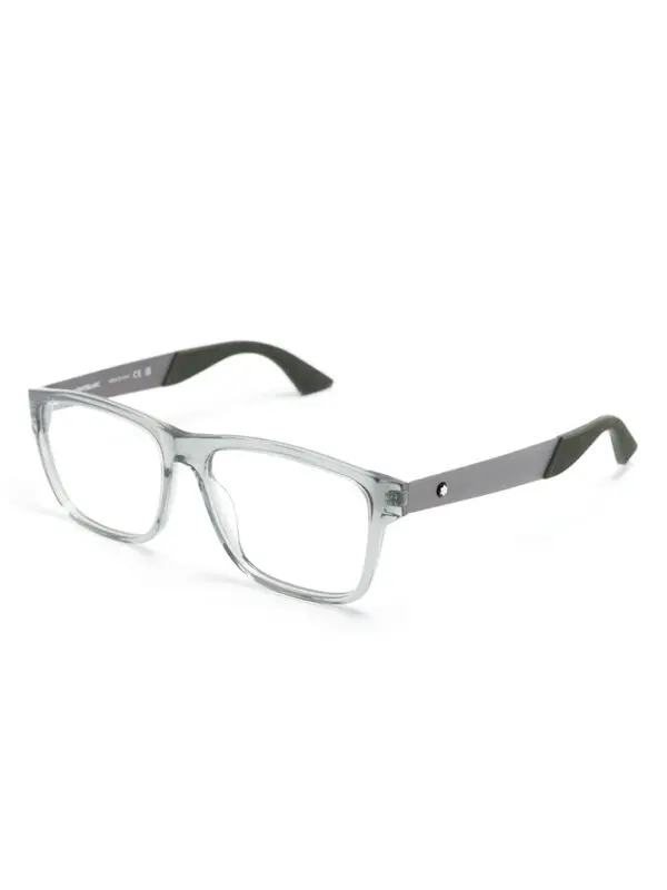 Montblanc Logo-plaque Rectangle-frame Glasses