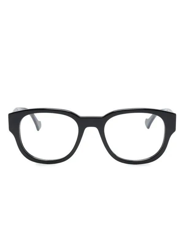 Gucci Logo Engraved Glasses - Black