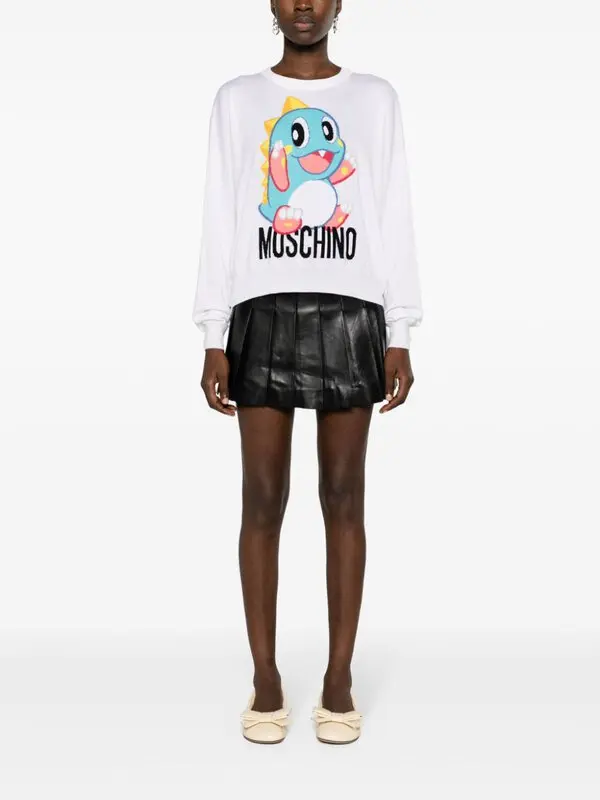Moschino Cartoon-embroidered Virgin Wool Jumper