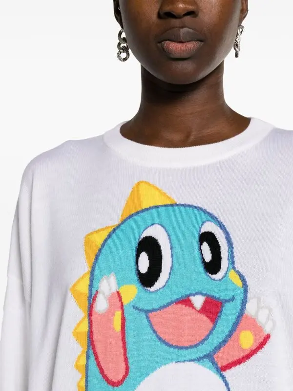 Moschino Cartoon-embroidered Virgin Wool Jumper