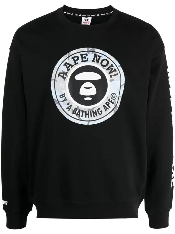 AAPE BY *A BATHING APE Moonface Printed Sweater