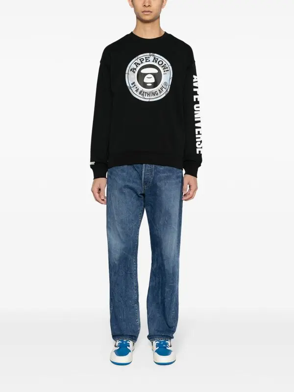 AAPE BY *A BATHING APE Moonface Printed Sweater