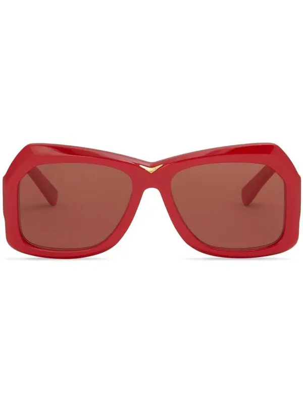 Marni Geometric-frame Sunglasses - Red