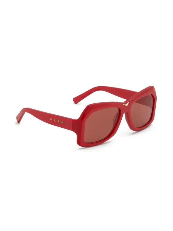 Marni Geometric-frame Sunglasses - Red