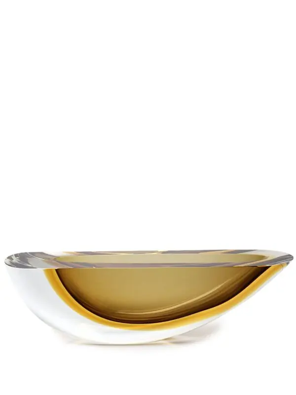 GARDECO Canoe 160 Two-tone Murano Glass Vase - Yellow