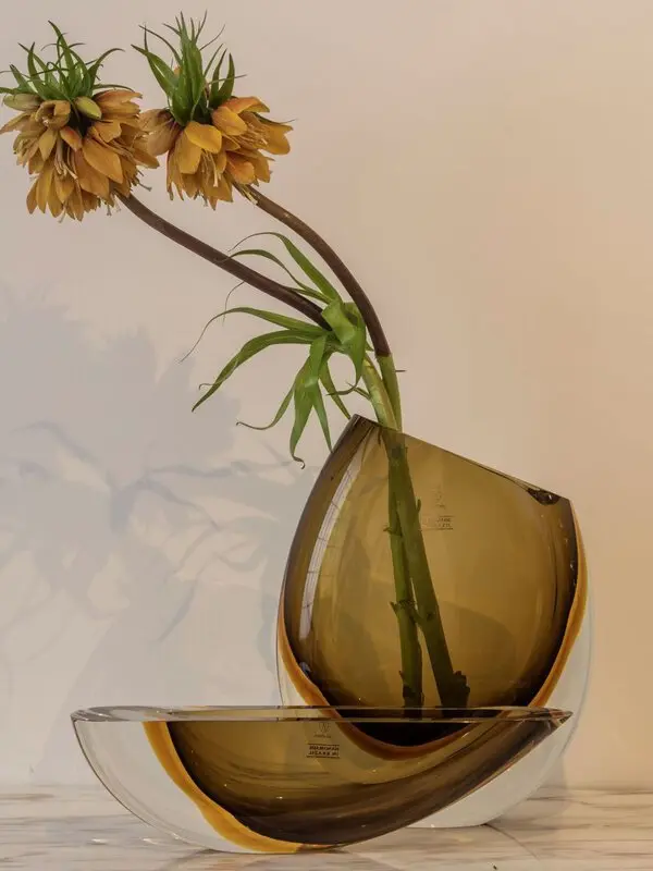GARDECO Canoe 160 Two-tone Murano Glass Vase